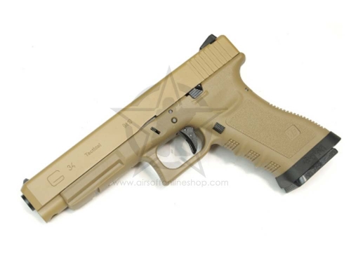 WE G34 TAN Metal Slide 6mm Gas Blow Back Airsoft Pistol : Airsoft Guns ...