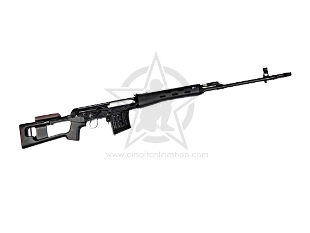 WE Aluminum Open Bolt SVD Dragunov GBB Sniper Black : Airsoft Guns ...